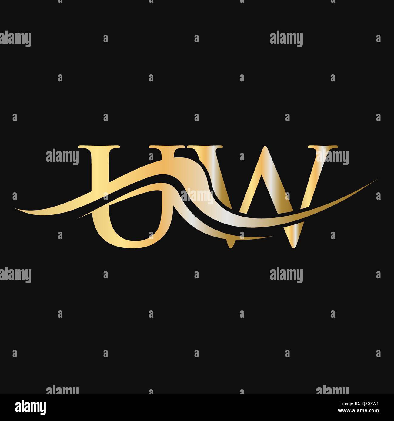 Letter UW Logo Design. Initial UW Logotype Template For Business And ...