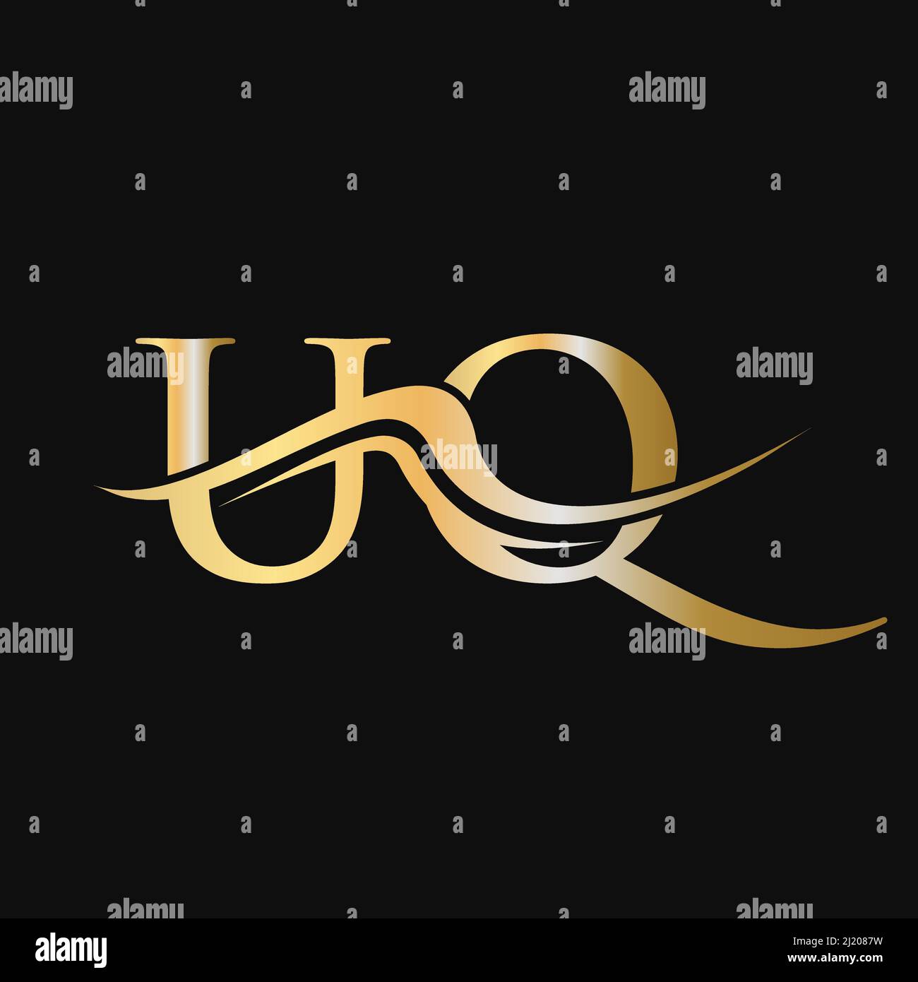 Letter UQ Logo Design. Initial UQ Logotype Template For Business And ...