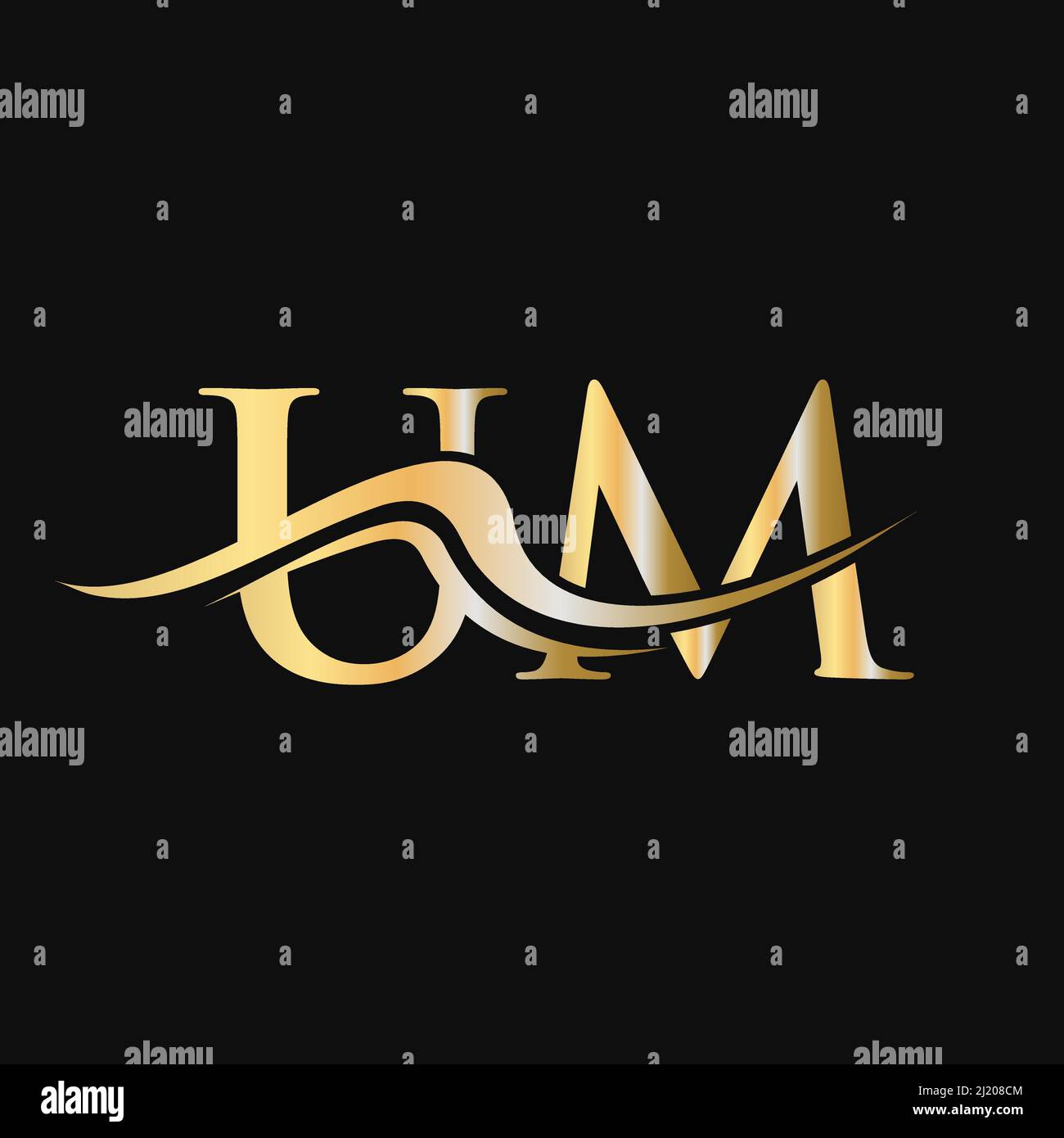 Letter UM Logo Design. Initial UM Logotype Template For Business And ...