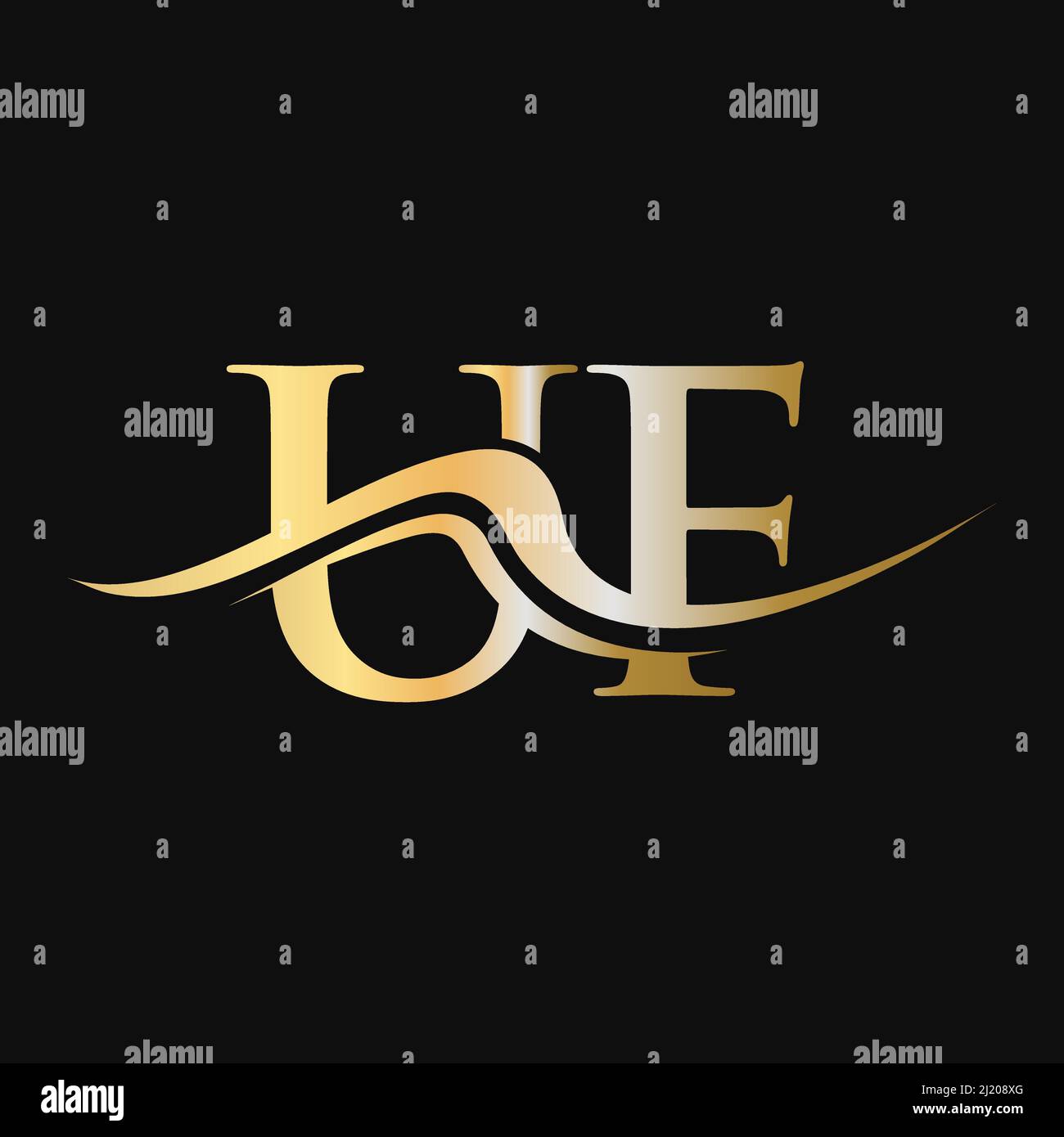 Letter UF Logo Design. Initial UF Logotype Template For Business And ...