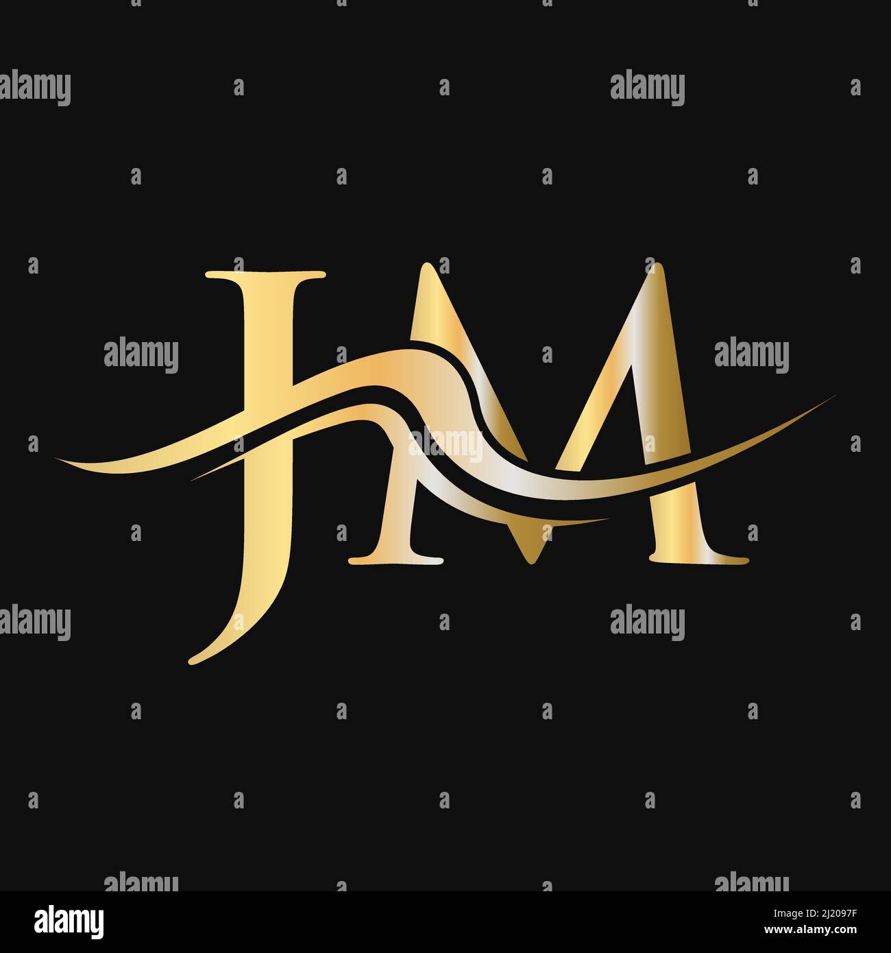 Letter JM Logo Design. Initial JM Logotype Template For Business And ...