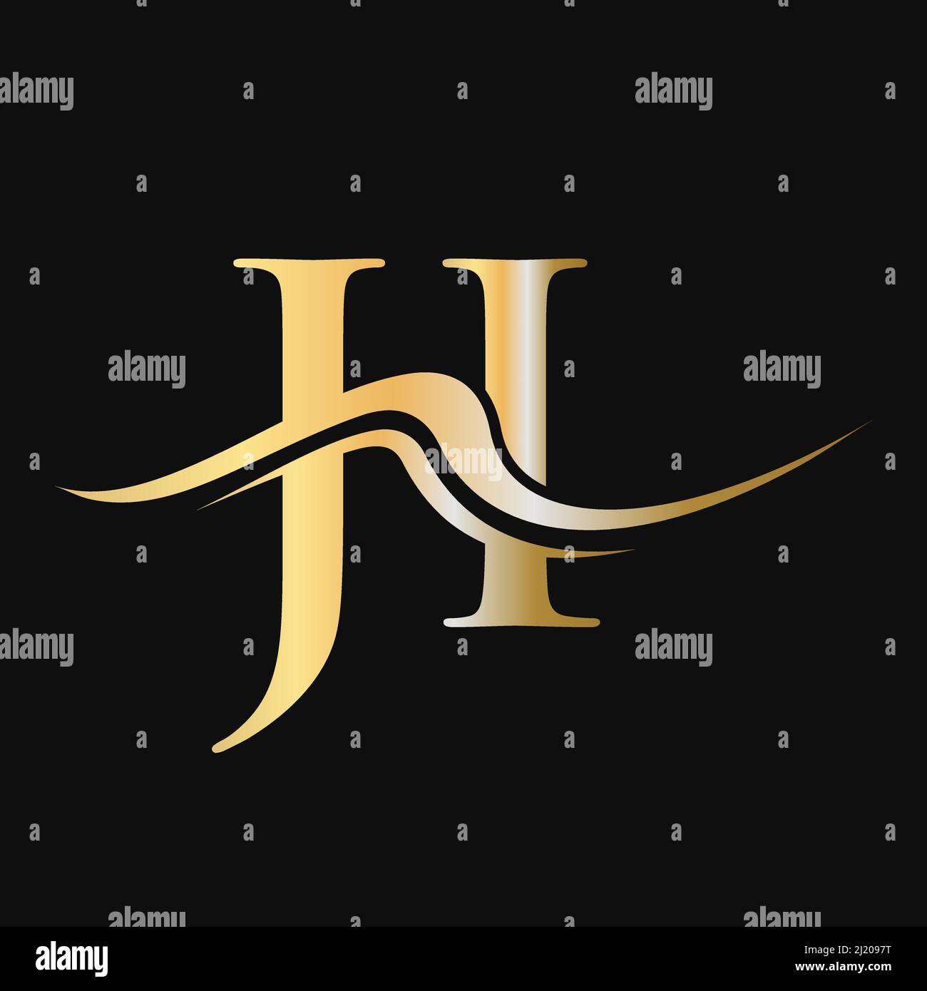 Letter JI Logo Design. Initial JI Logotype Template For Business And ...