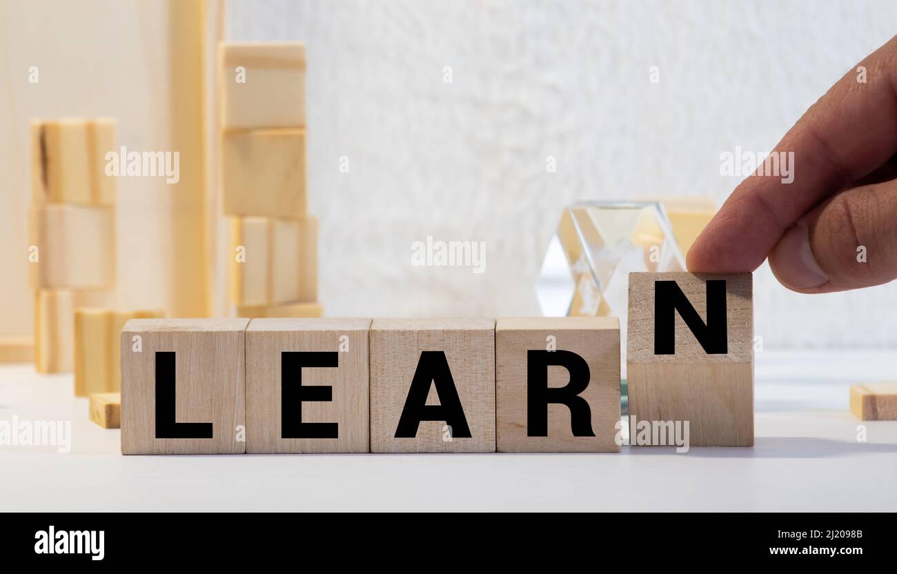 Learn word cloud concept hi-res stock photography and images - Alamy