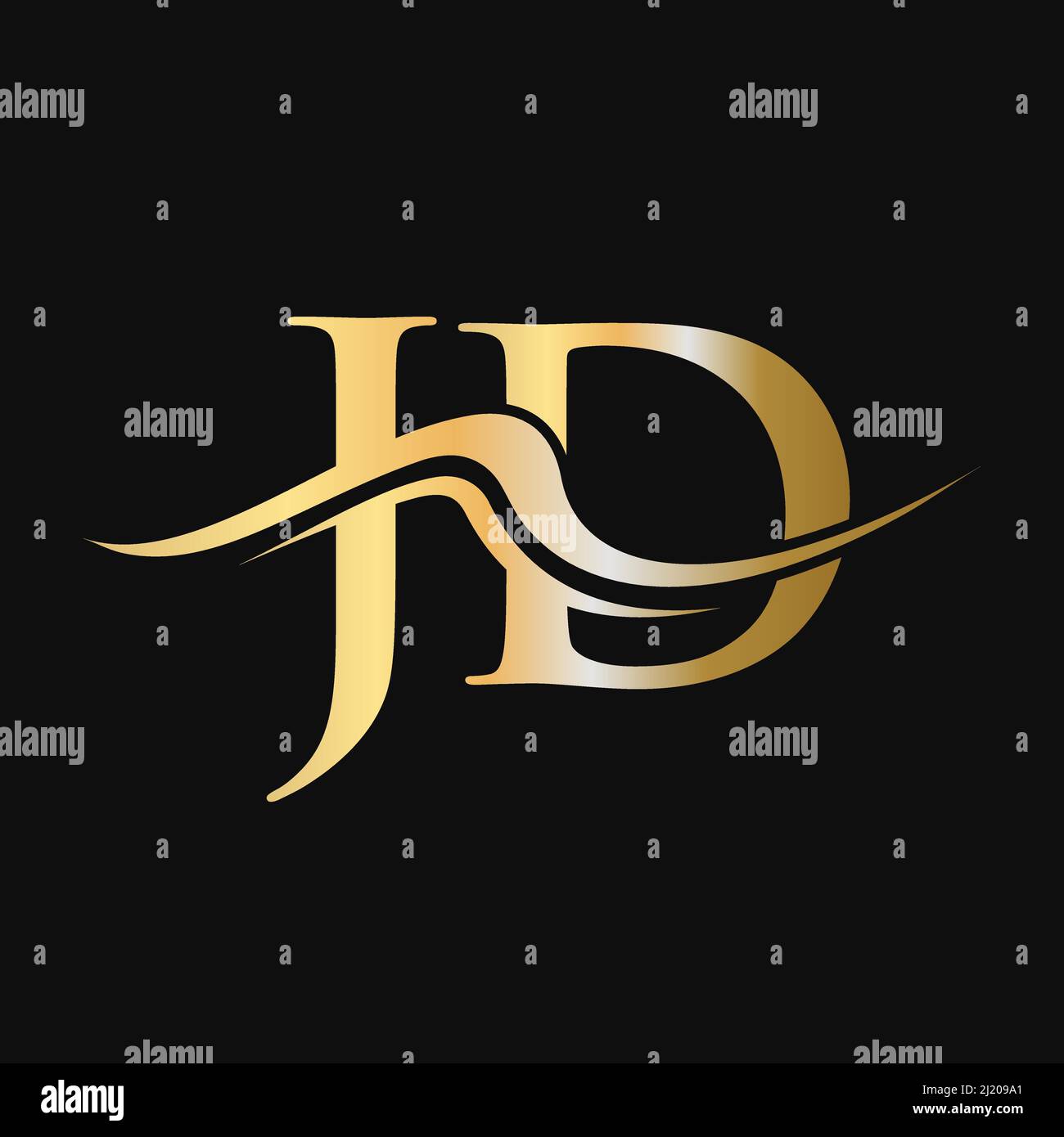 Letter JD Logo Design. Initial JD Logotype Template For Business And ...