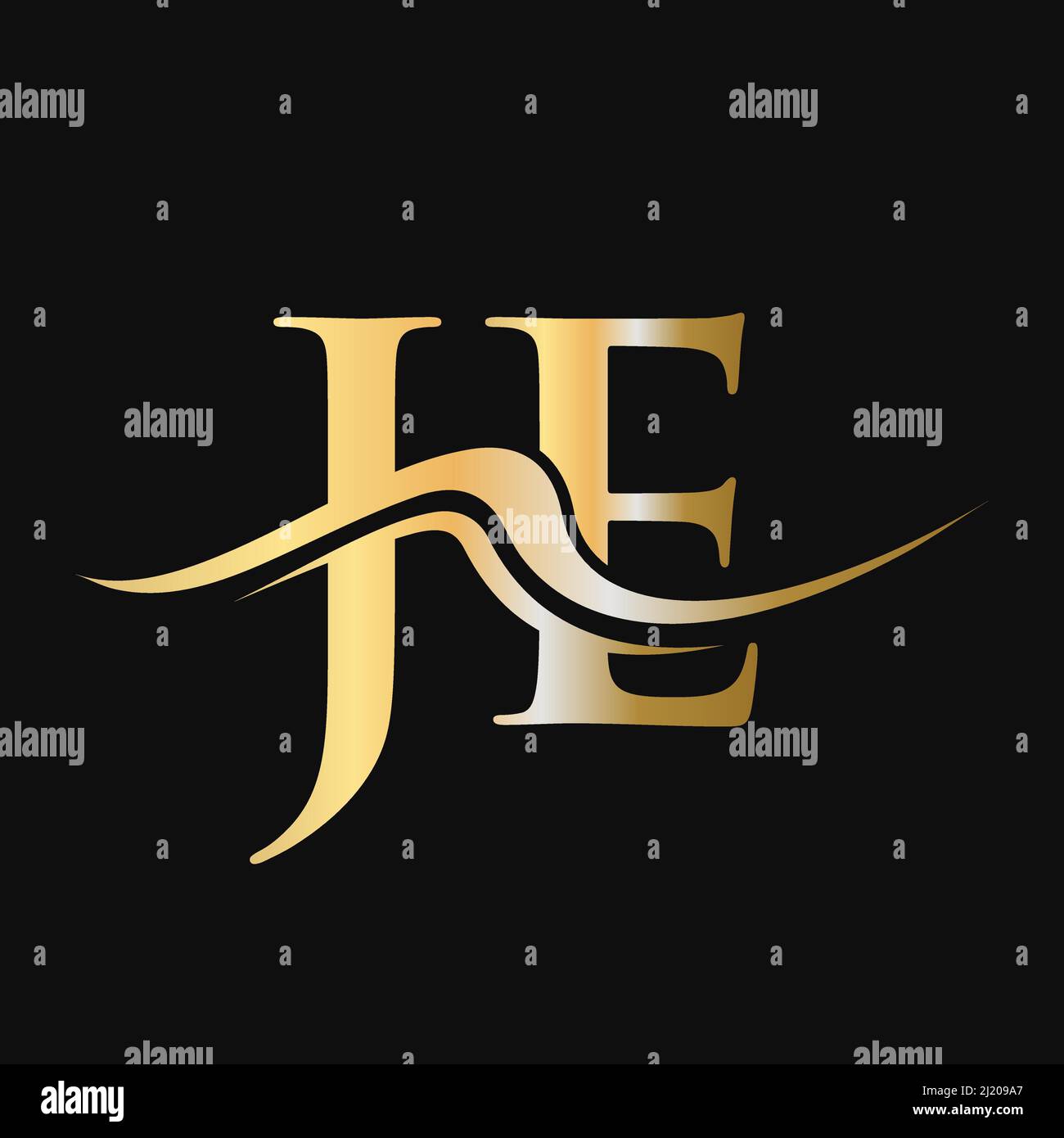 Letter JE Logo Design. Initial JE Logotype Template For Business And ...