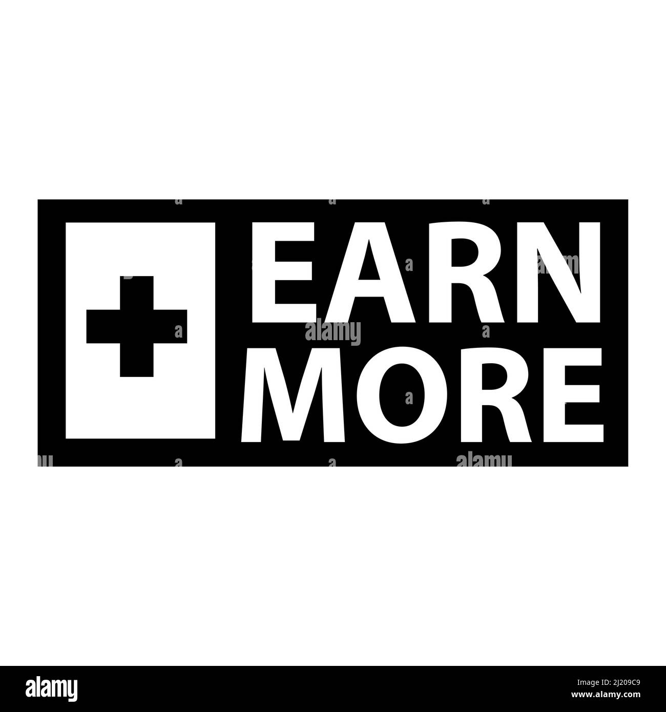 Earn More Icon vector. Flat design. Vector Illustration on white ...