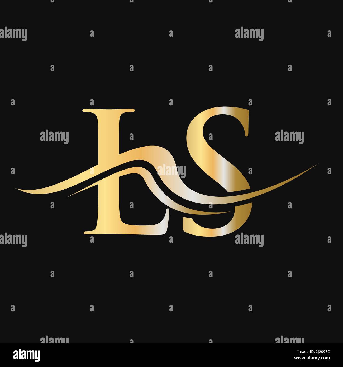Letter LS Logo Design. Initial LS Logotype Template For Business And Company Logo Stock Vector ...