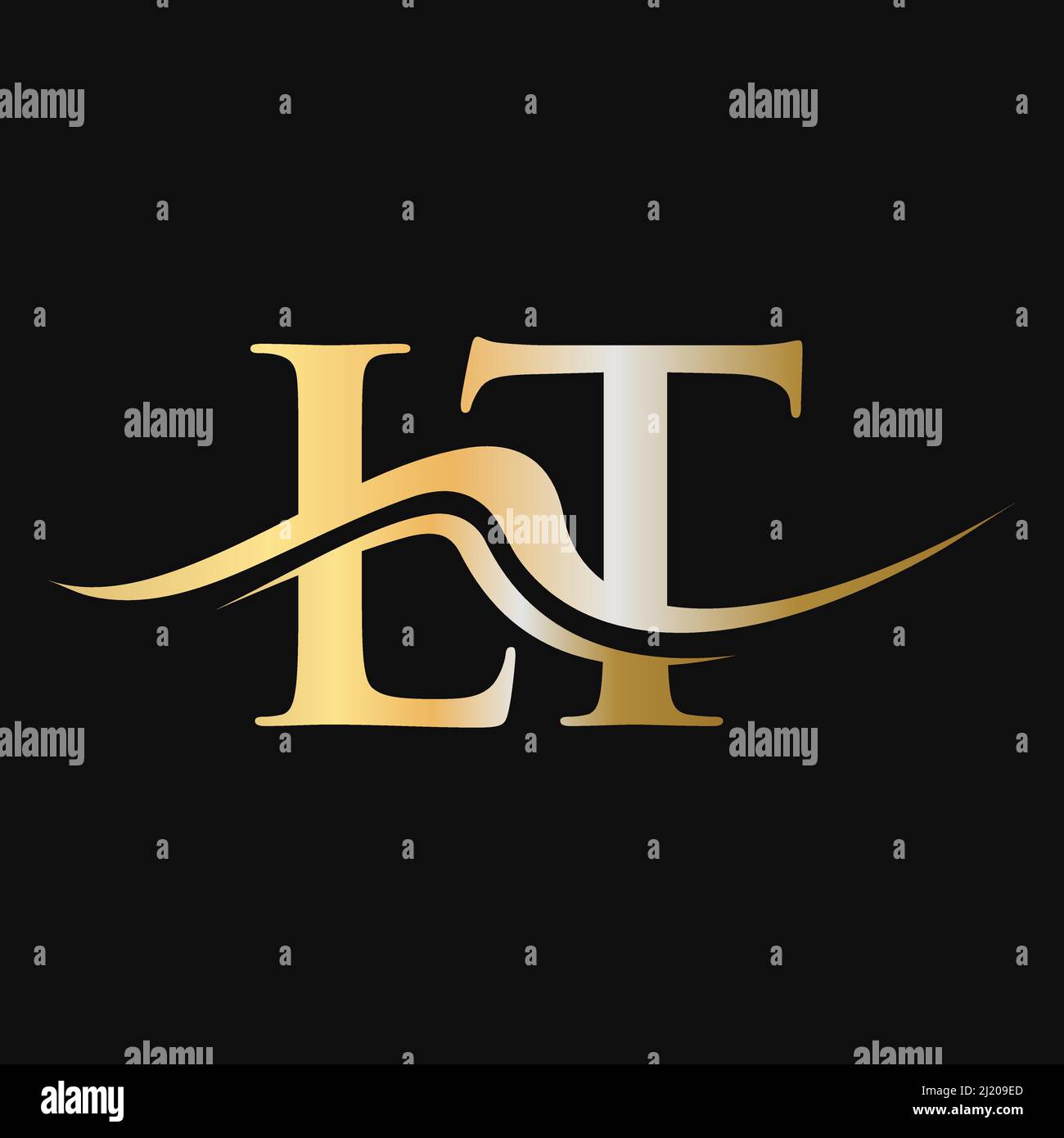 Letter LT Logo Design. Initial LT Logotype Template For Business And ...