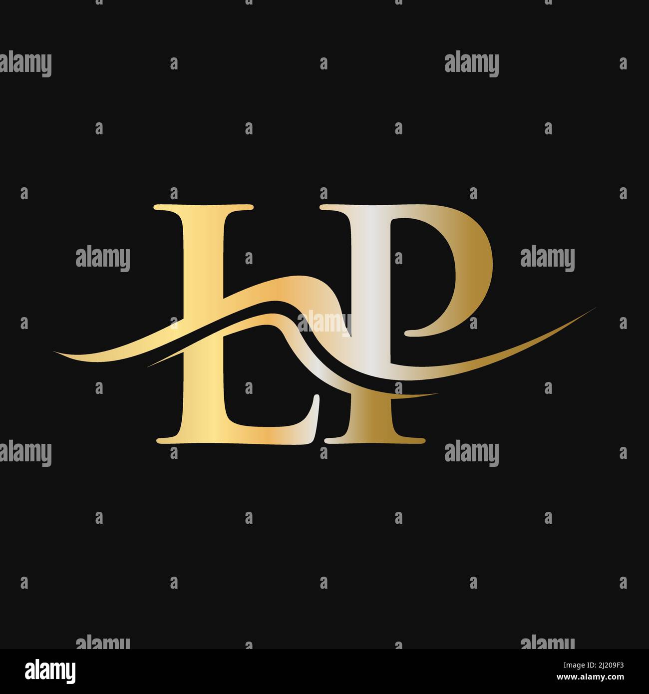 Letter LP Logo Design. Initial LP Logotype Template For Business And ...