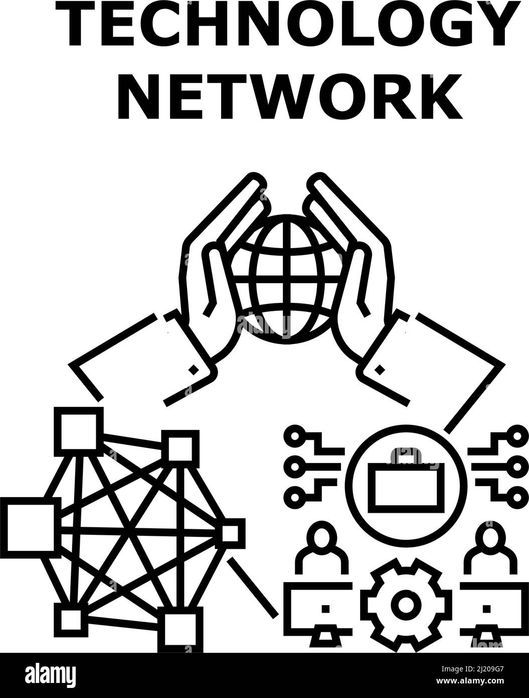 Network Technology Vector Concept Illustration Stock Vector Image & Art ...