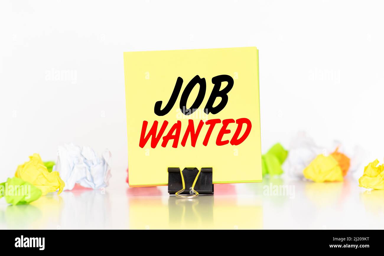 Holding job wanted sign hi-res stock photography and images - Alamy