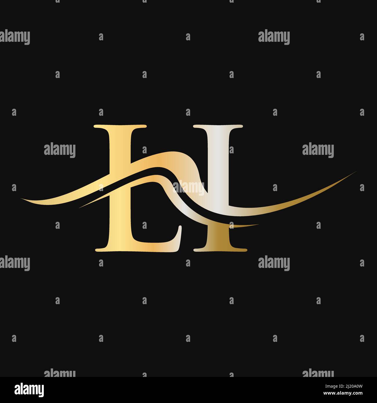 Letter LI Logo Design. Initial LI Logotype Template For Business And ...