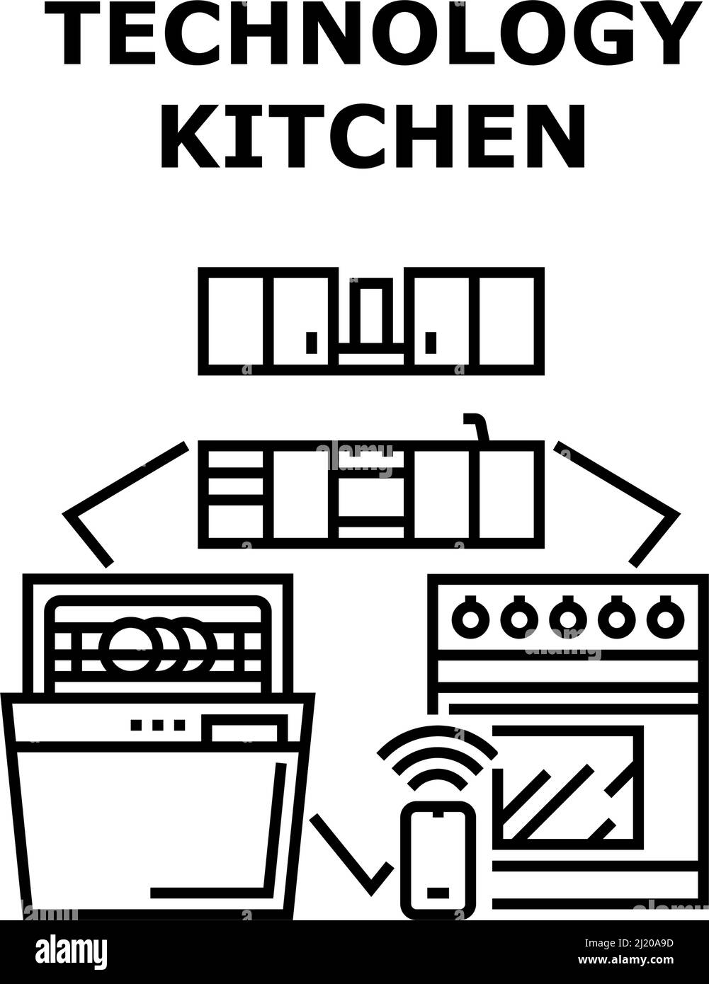 Kitchen Technology Vector Concept Illustration Stock Vector Image & Art ...