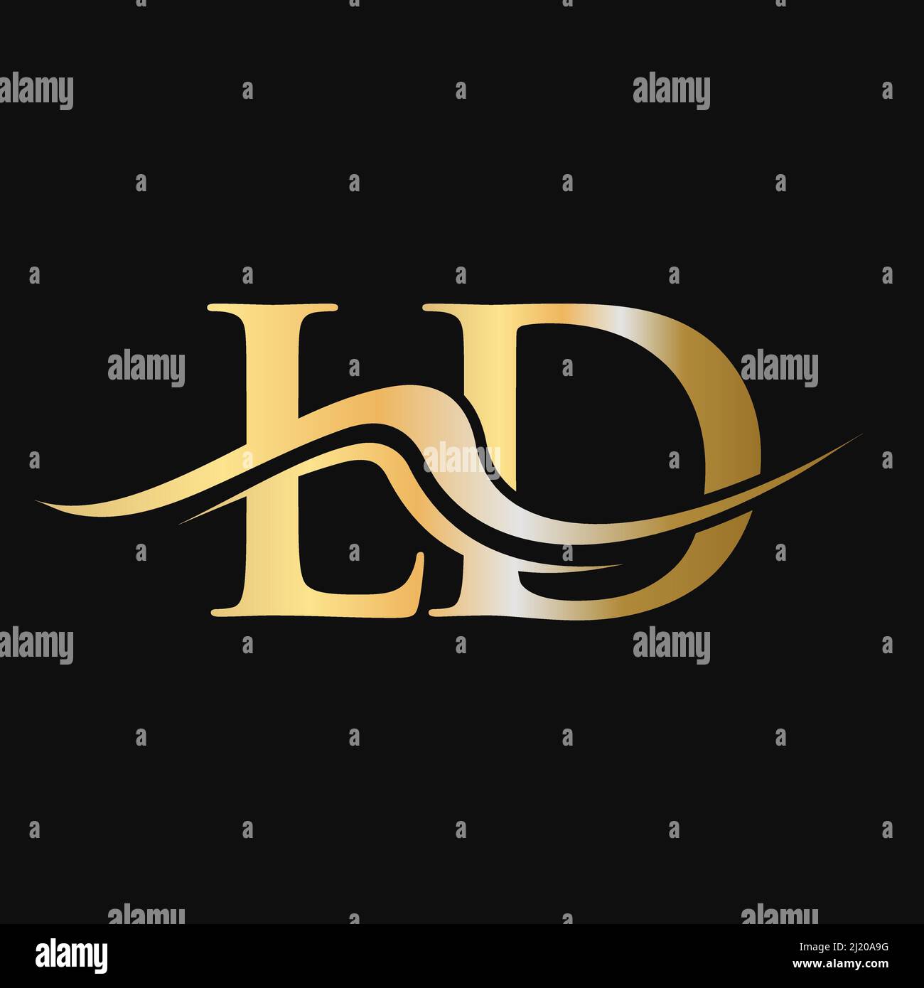 Letter LD Logo Design. Initial LD Logotype Template For Business And ...