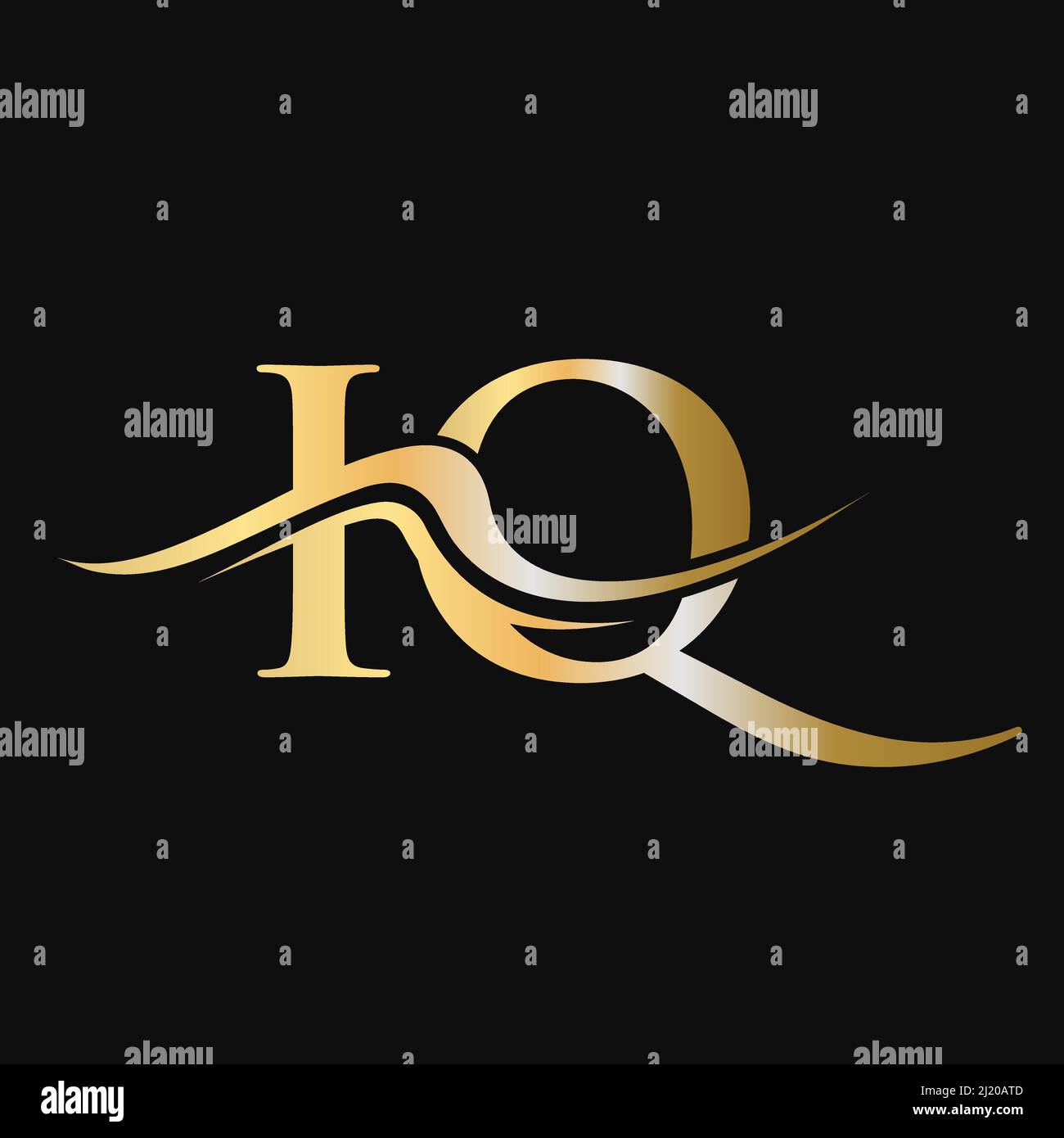 Letter IQ Logo Design. Initial IQ Logotype Template For Business And ...