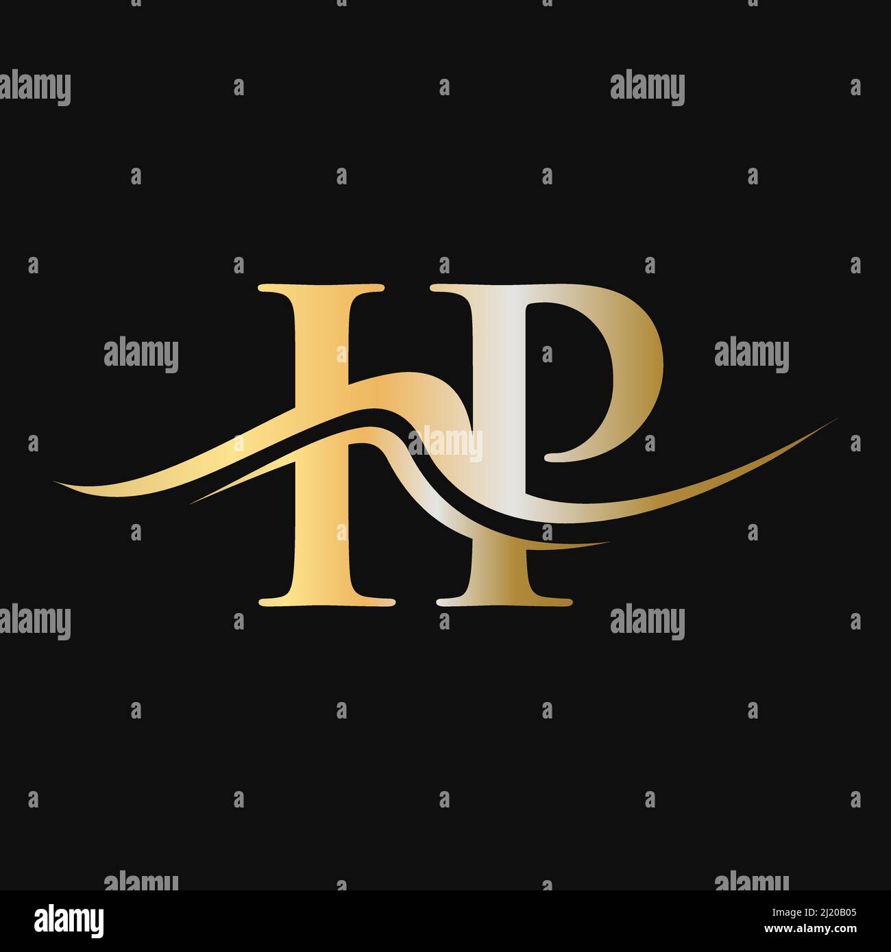 Letter IP Logo Design. Initial IP Logotype Template For Business And ...