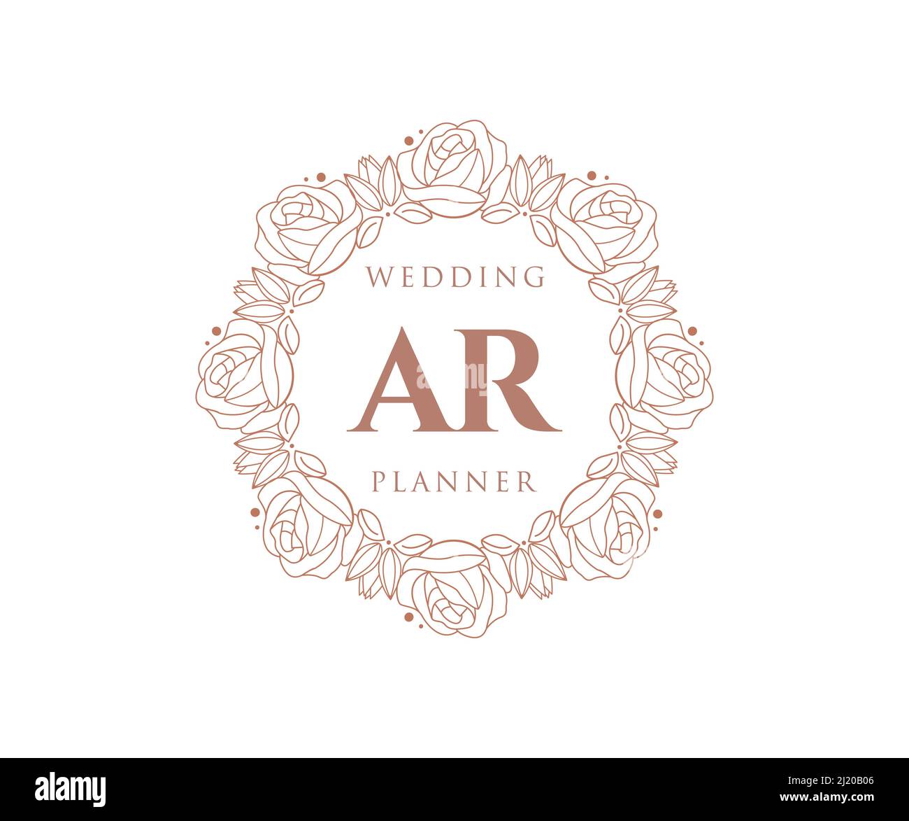 AR Initials letter Wedding monogram logos collection, hand drawn modern ...