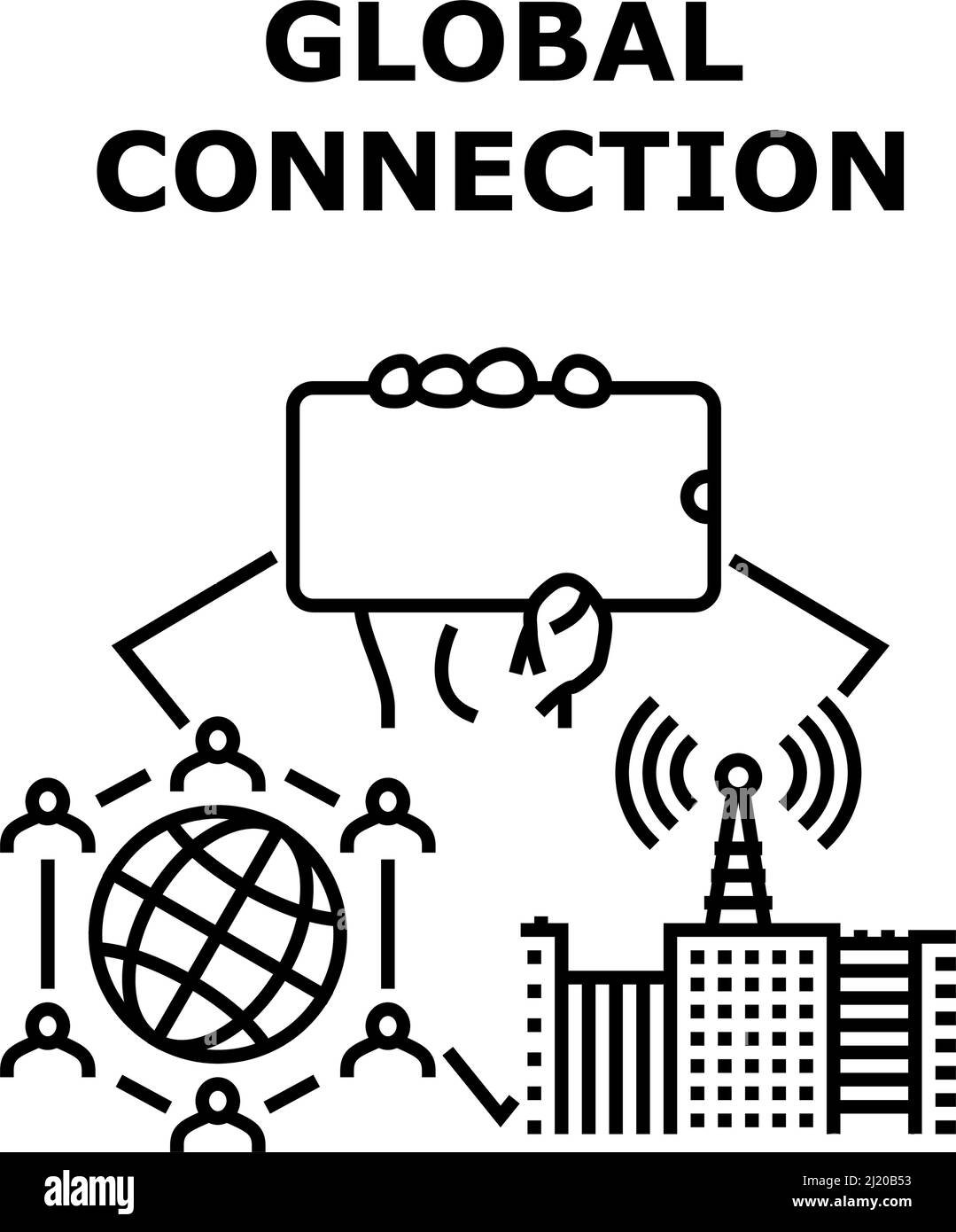 Global Connection Vector Concept Illustration Stock Vector Image & Art ...