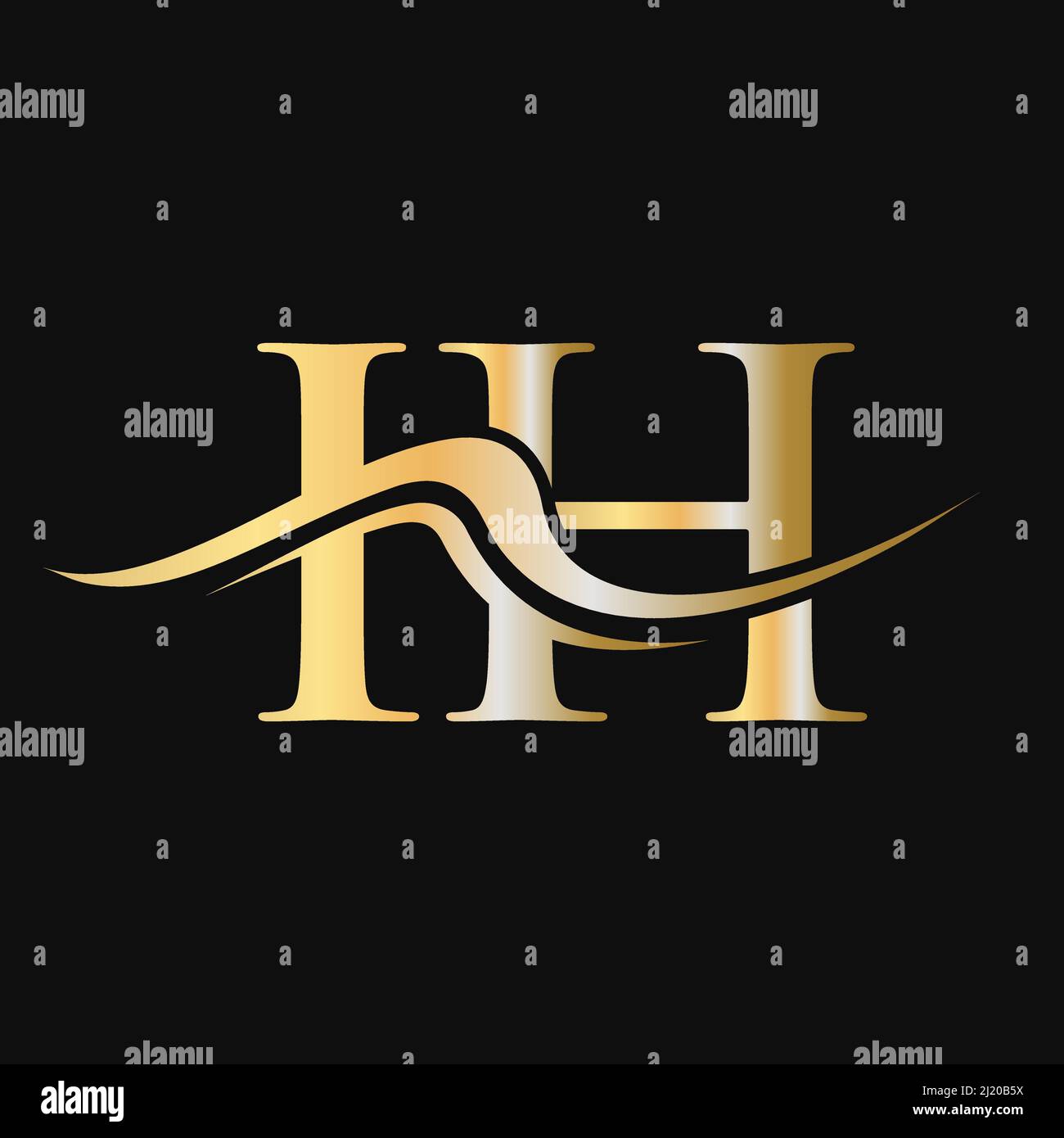 Letter IH Logo Design. Initial IH Logotype Template For Business And ...