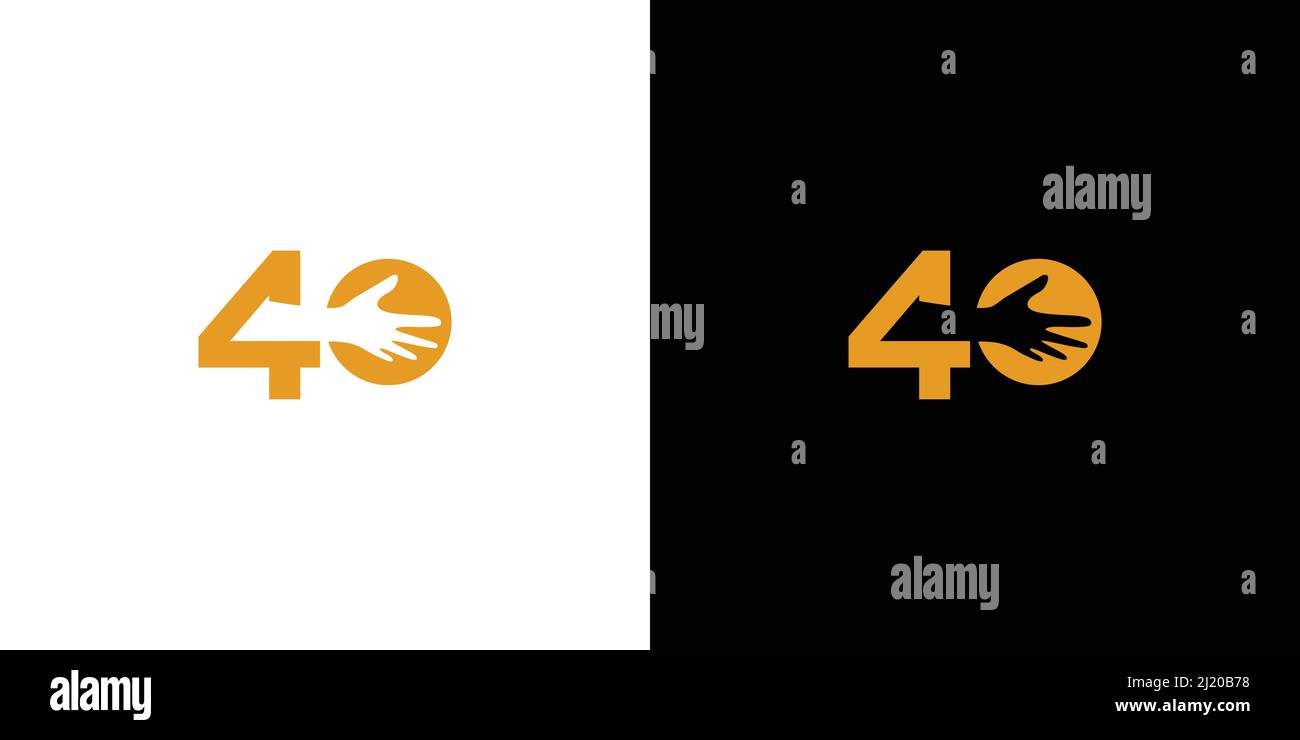 Logo design number 40 unique and modern hand icon combination Stock ...