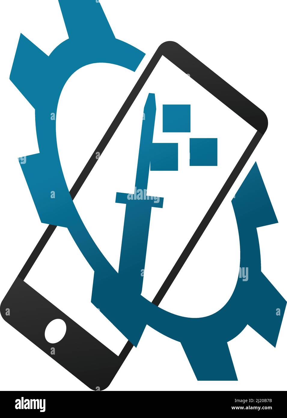 hand phone repair technology logo Icon Illustration Brand Identity ...