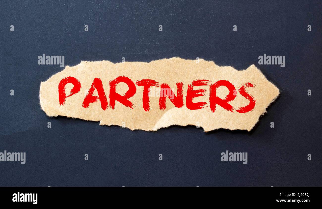 PARTNER word made with building wooden blocks on light background Stock ...