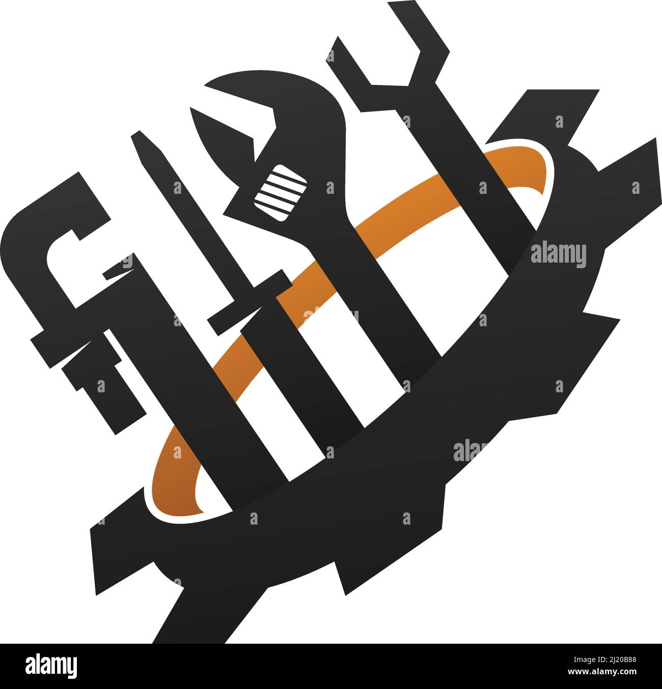 service gear machine logo Icon Illustration Brand Identity Stock Vector ...