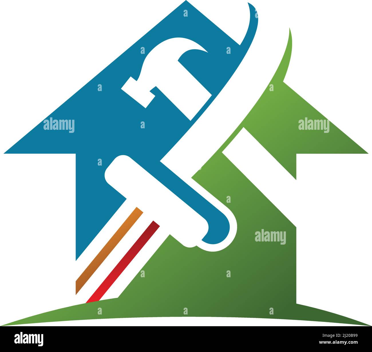 building repair and painting logo Icon Illustration Brand Identity ...