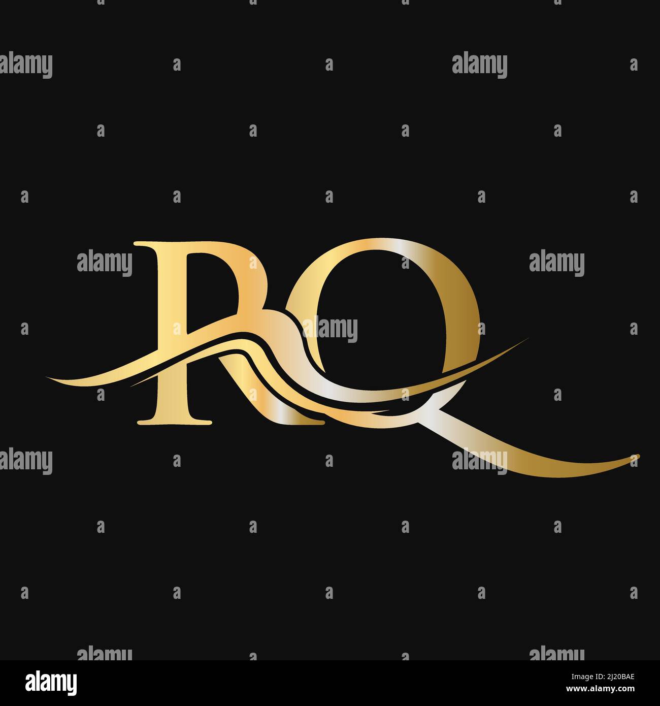 Letter RQ Logo Design. Initial RQ Logotype Template For Business And ...