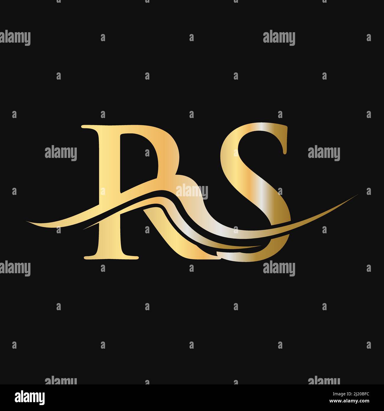 Letter RS Logo Design. Initial RS Logotype Template For Business And ...