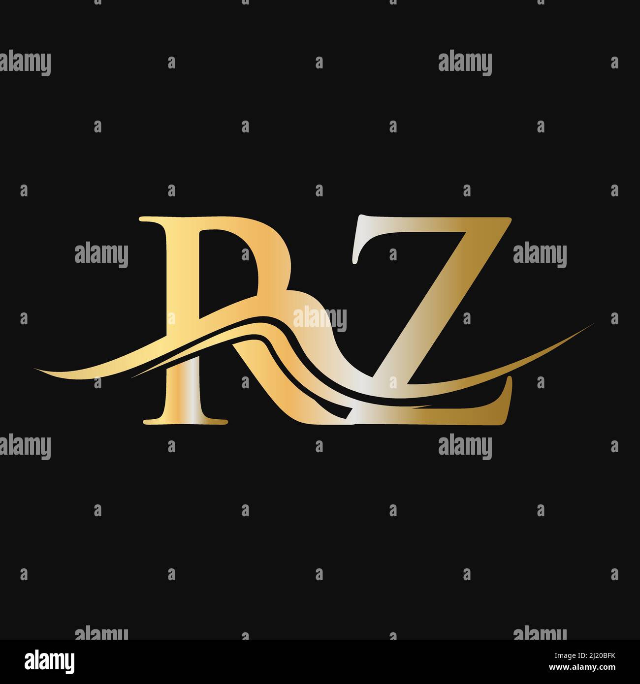 Letter RZ Logo Design. Initial RZ Logotype Template For Business And ...