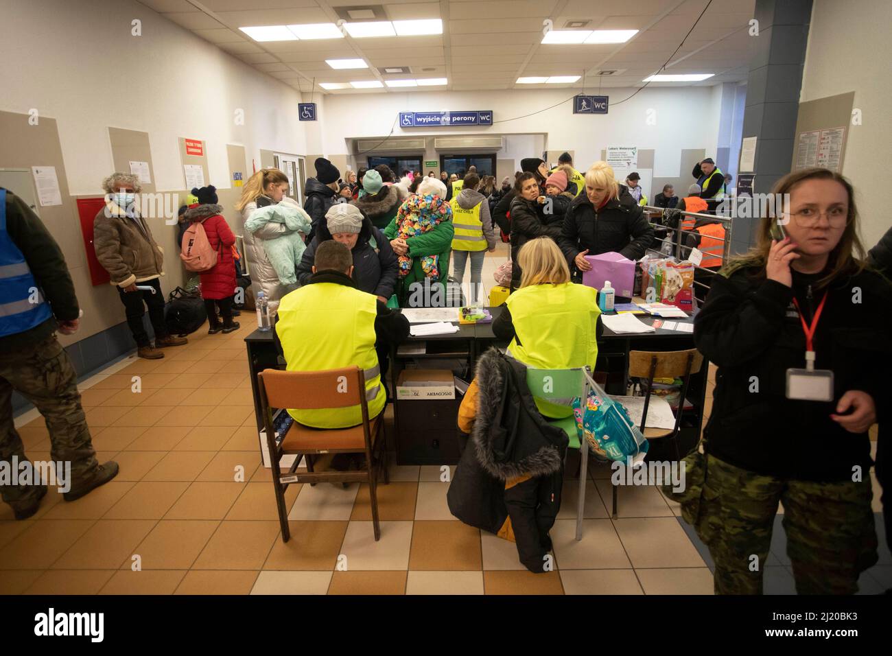 17.03.2022, Poland, Lubelskie, Chelm - Ukraine war: Ukrainian refugees ...