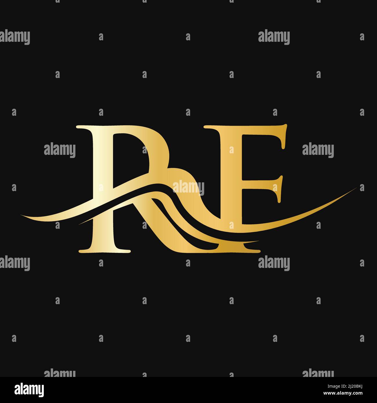 Letter RF Logo Design. Initial RF Logotype Template For Business And ...