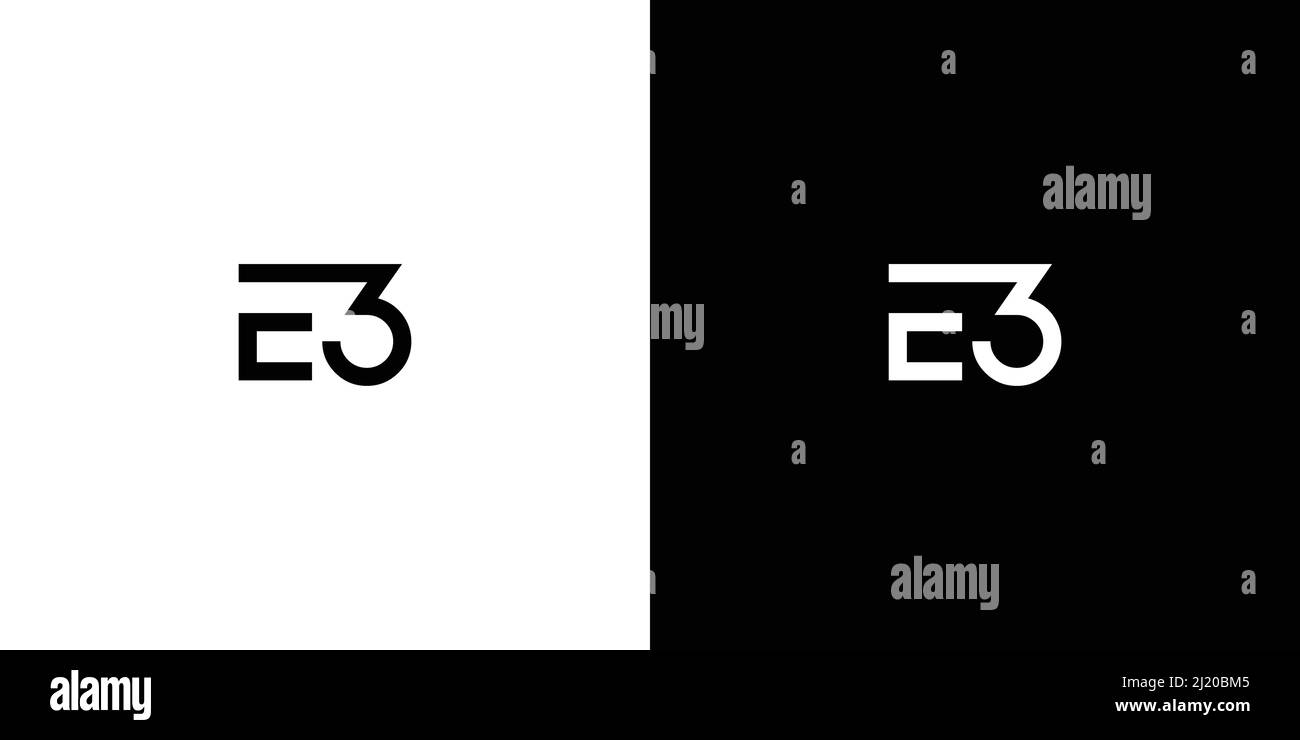 Unique and modern E3 logo design Stock Vector Image & Art - Alamy