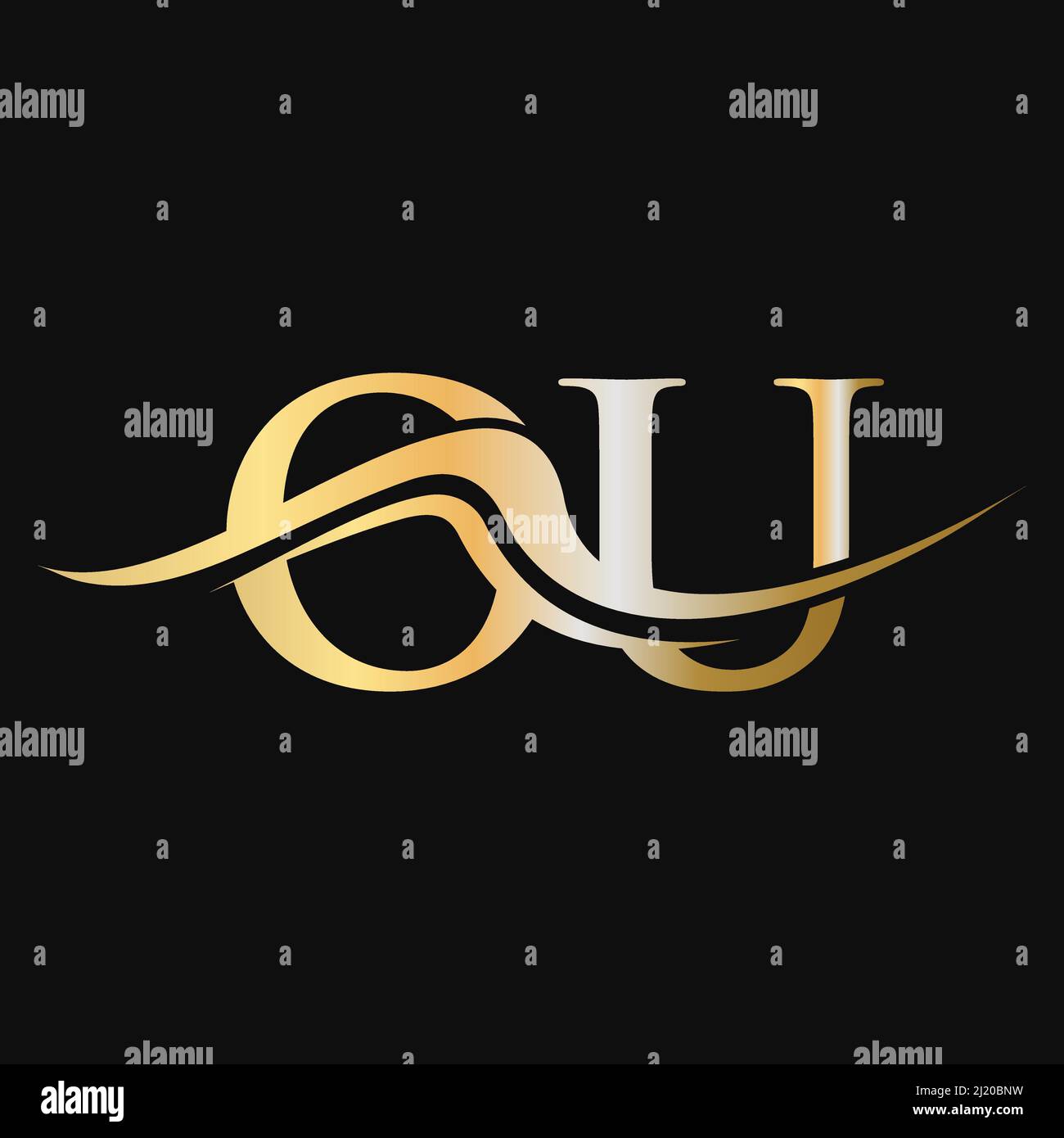 Letter OU Logo Design. Initial OU Logotype Template For Business And ...