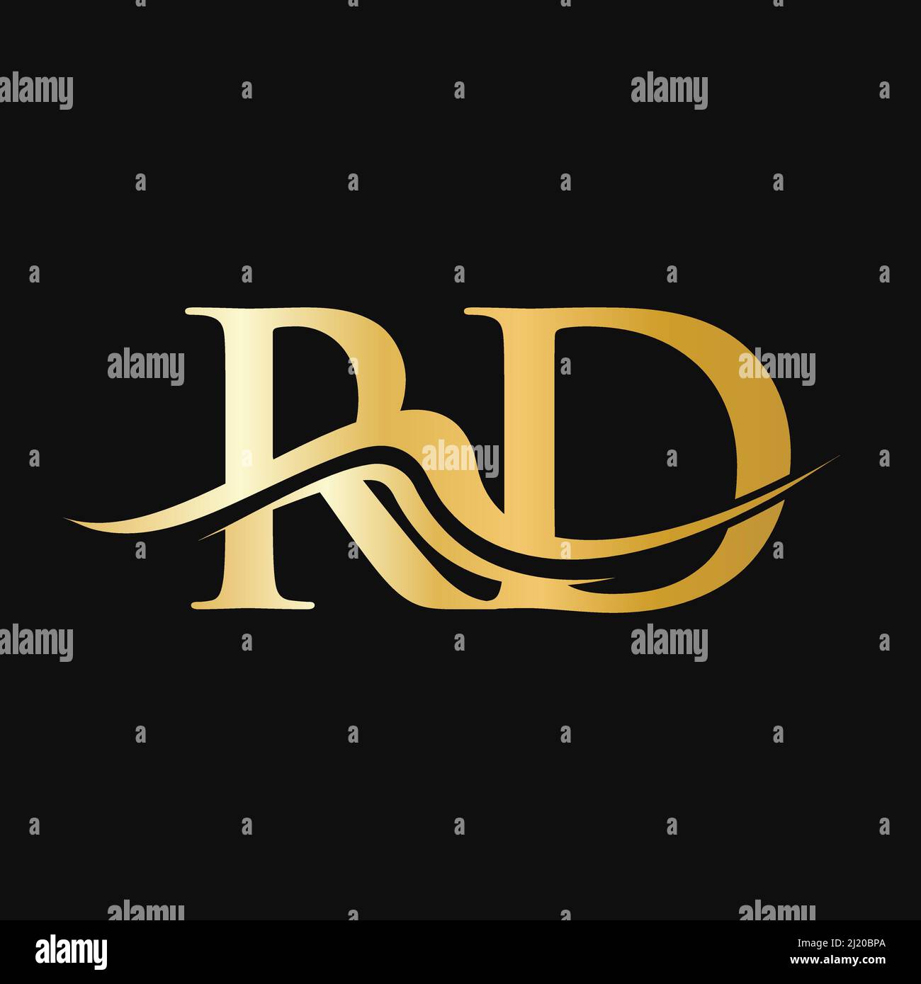 Letter RD Logo Design. Initial RD Logotype Template For Business And ...