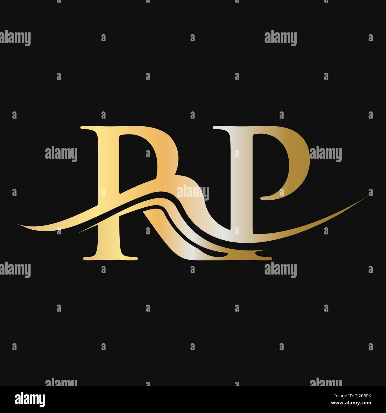 Letter RP Logo Design. Initial RP Logotype Template For Business And ...