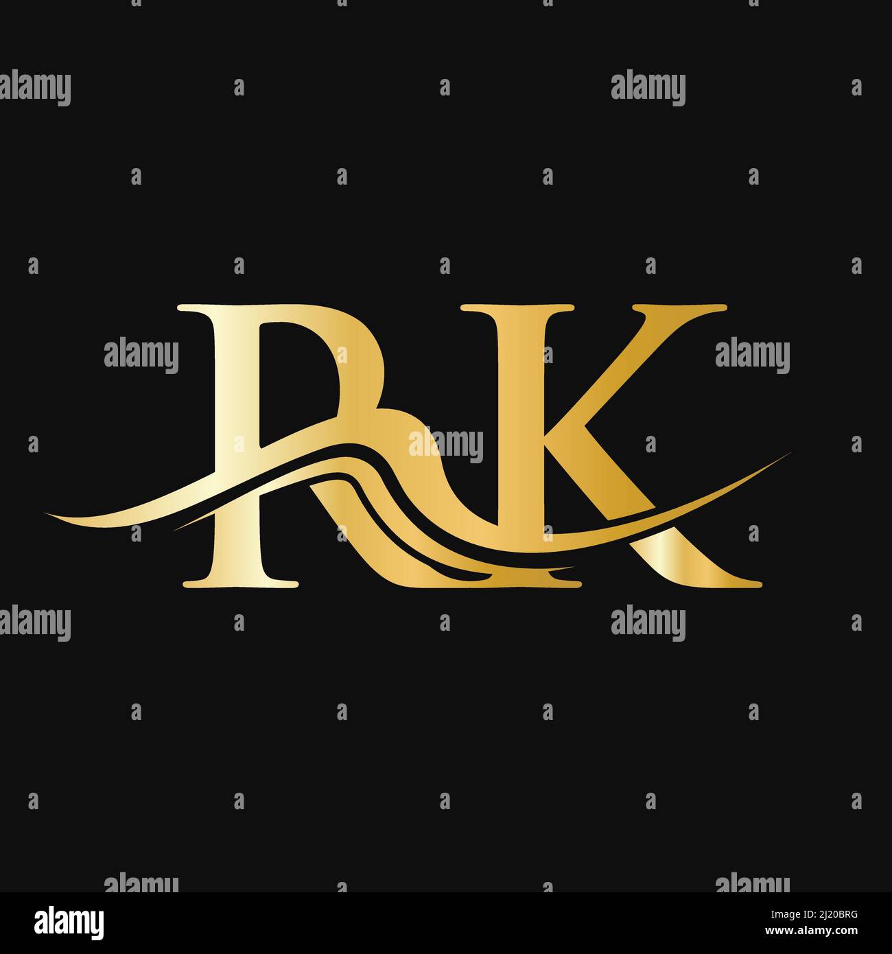 Letter RK Logo Design. Initial RK Logotype Template For Business And Company Logo Stock Vector ...