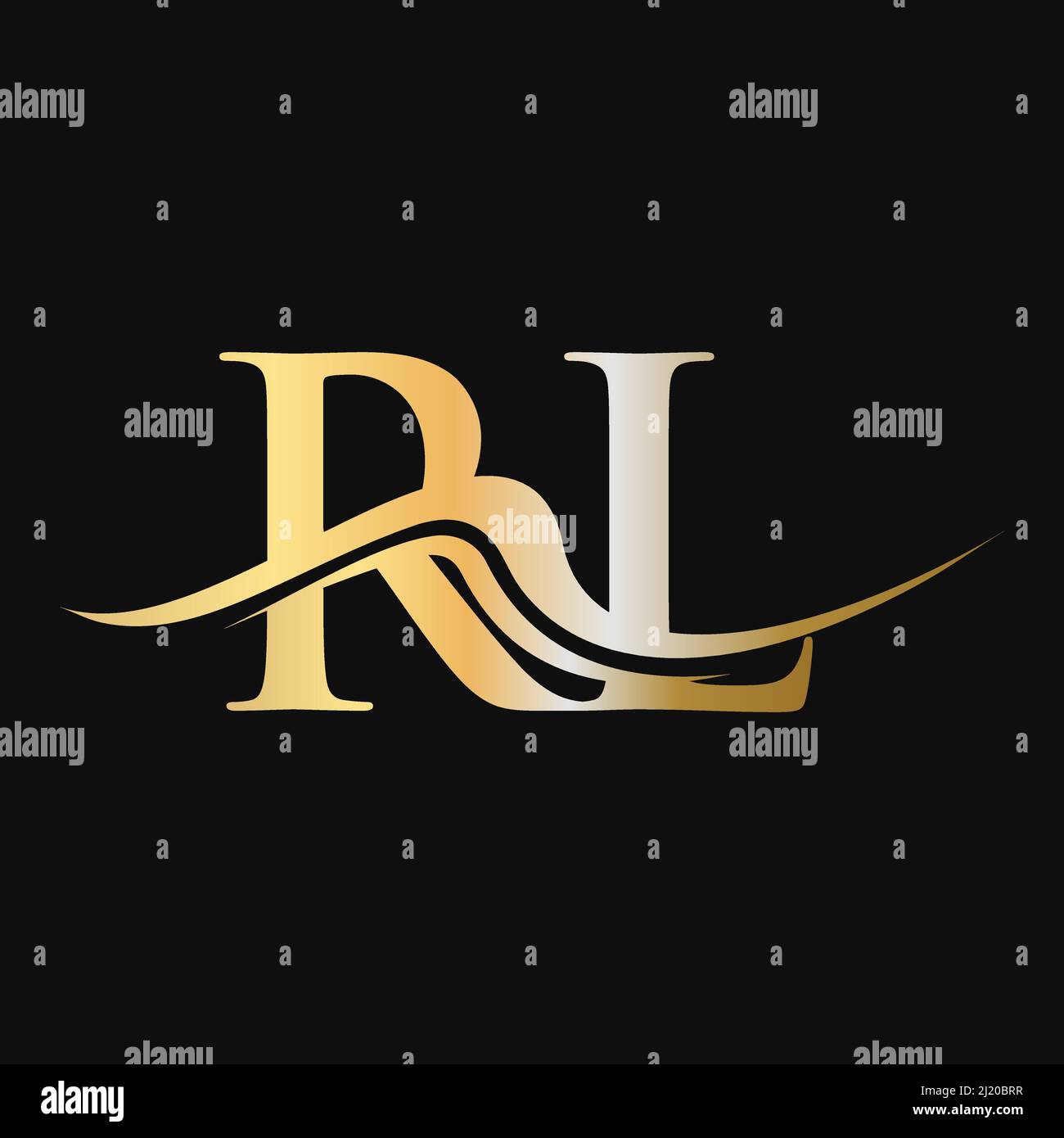 Letter RL Logo Design. Initial RL Logotype Template For Business And ...