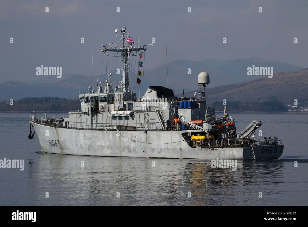 FS L'Aigle (M647), an Eridan-class (Tripartite) minehunter operated by ...