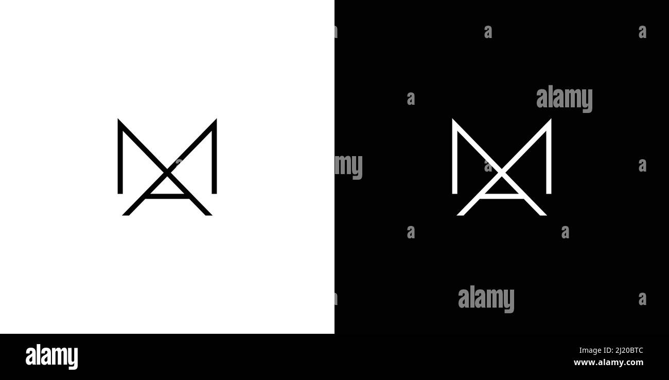 Unique and modern letter MA initials logo design Stock Vector Image ...