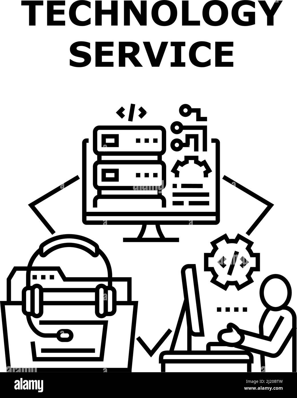 Technology Service Vector Concept Illustration Stock Vector Image & Art ...