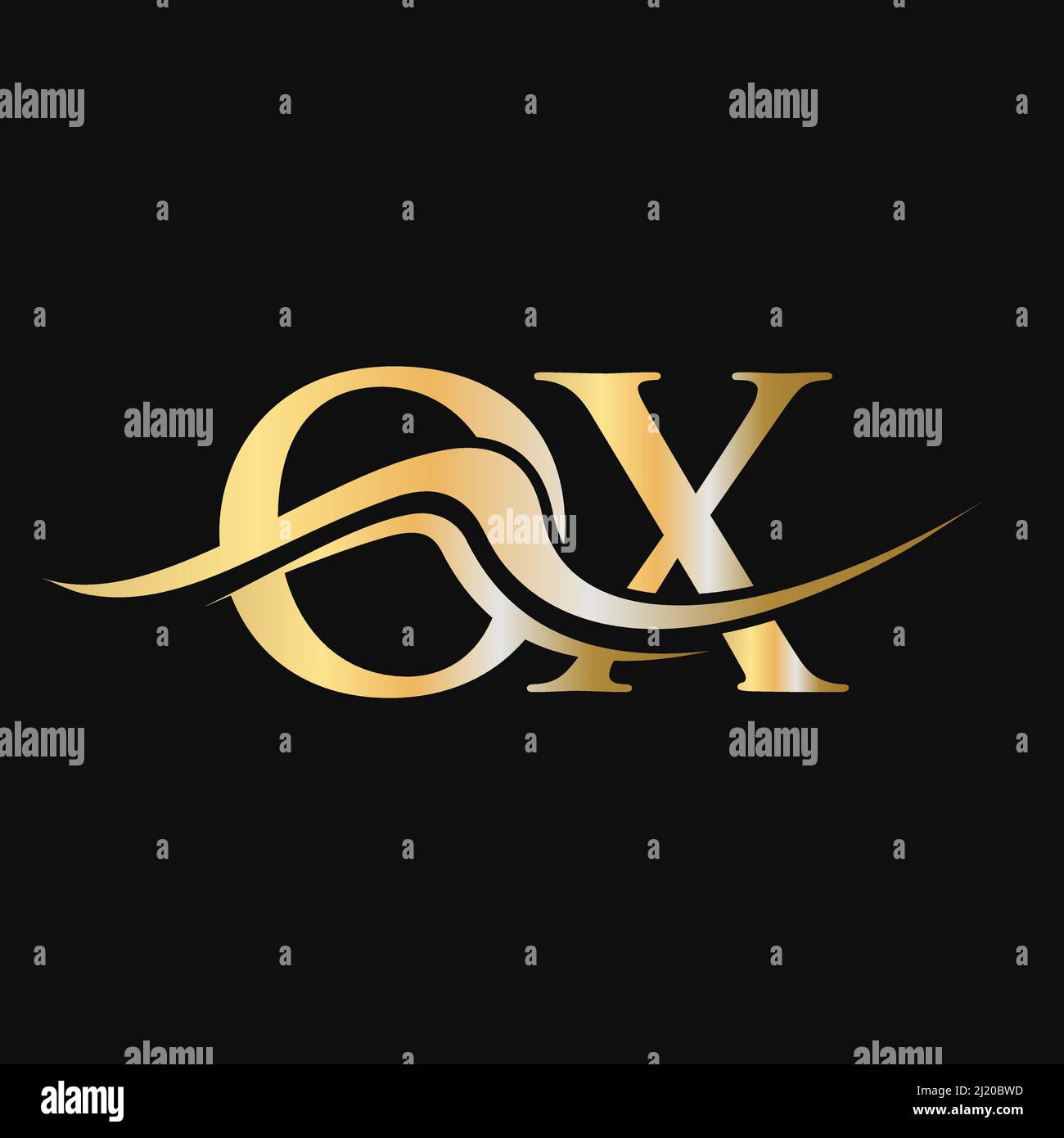 Letter OX Logo Design. Initial OX Logotype Template For Business And ...