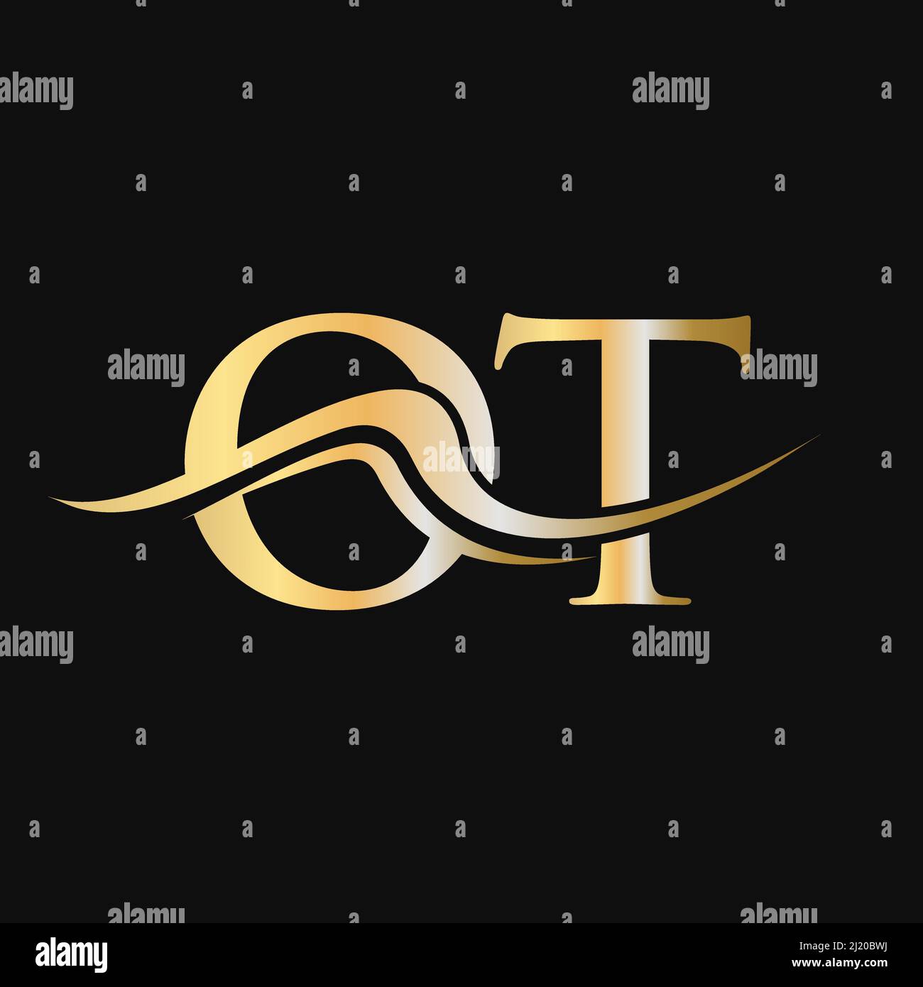 Letter OT Logo Design. Initial OT Logotype Template For Business And ...