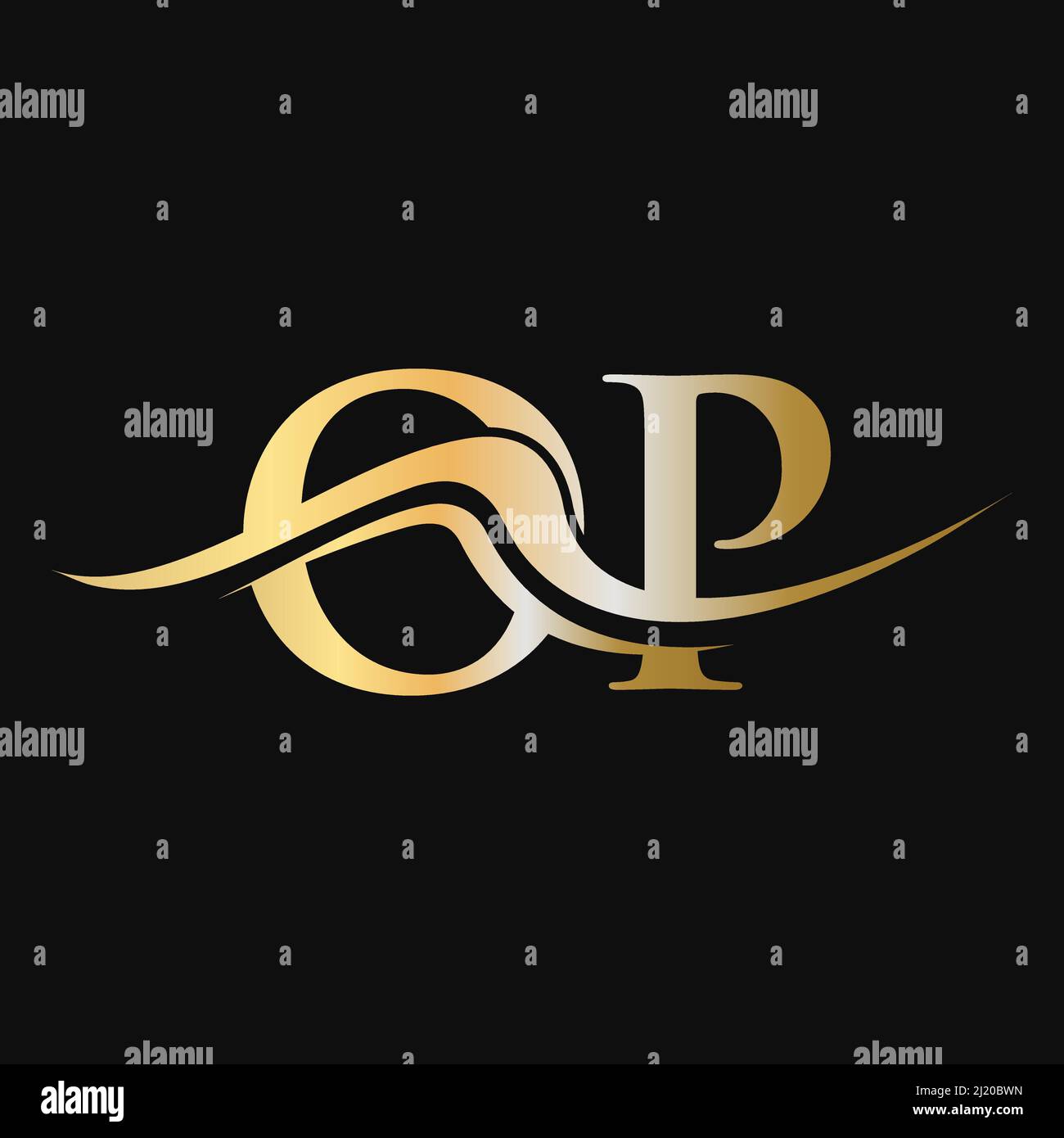 Letter OP Logo Design. Initial OP Logotype Template For Business And ...