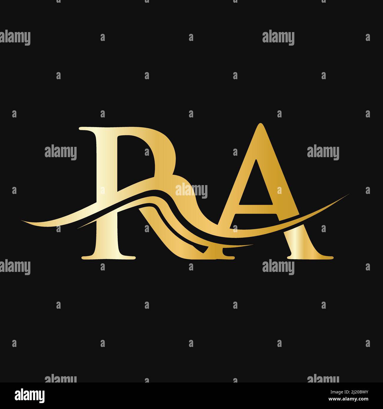 Letter RA Logo Design. Initial RA Logotype Template For Business And ...