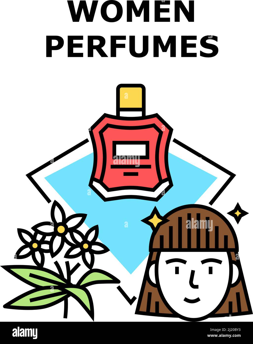 Women Perfumes Vector Concept Color Illustration Stock Vector Image ...