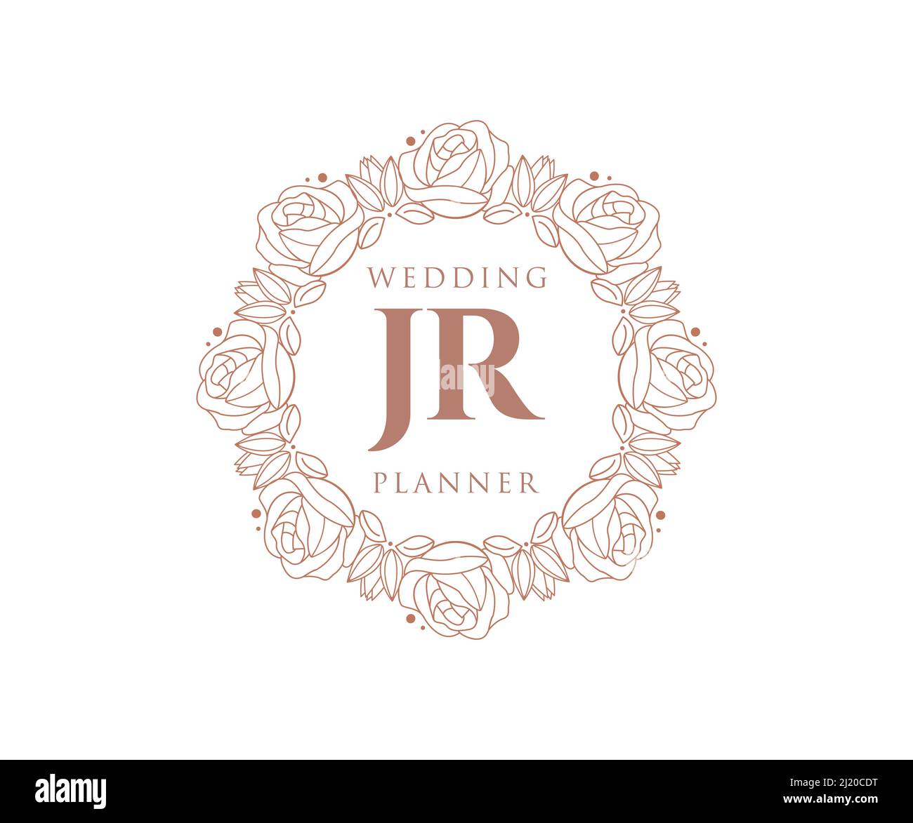 JR Initials letter Wedding monogram logos collection, hand drawn modern ...