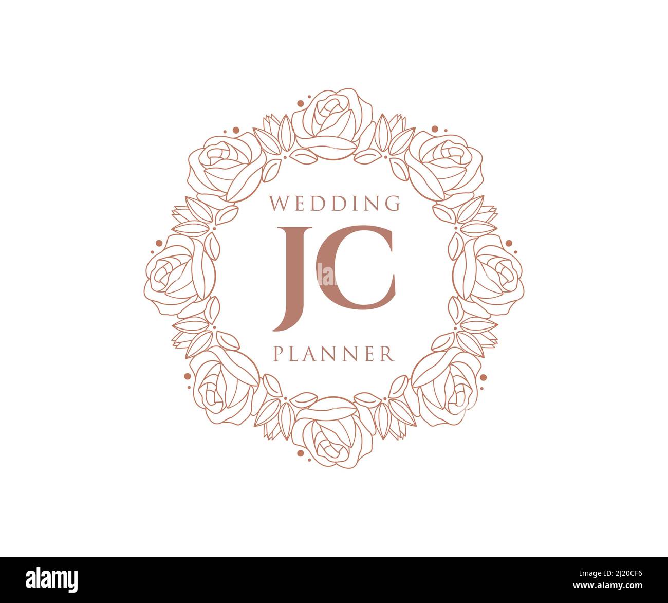 JC Initials letter Wedding monogram logos collection, hand drawn modern ...
