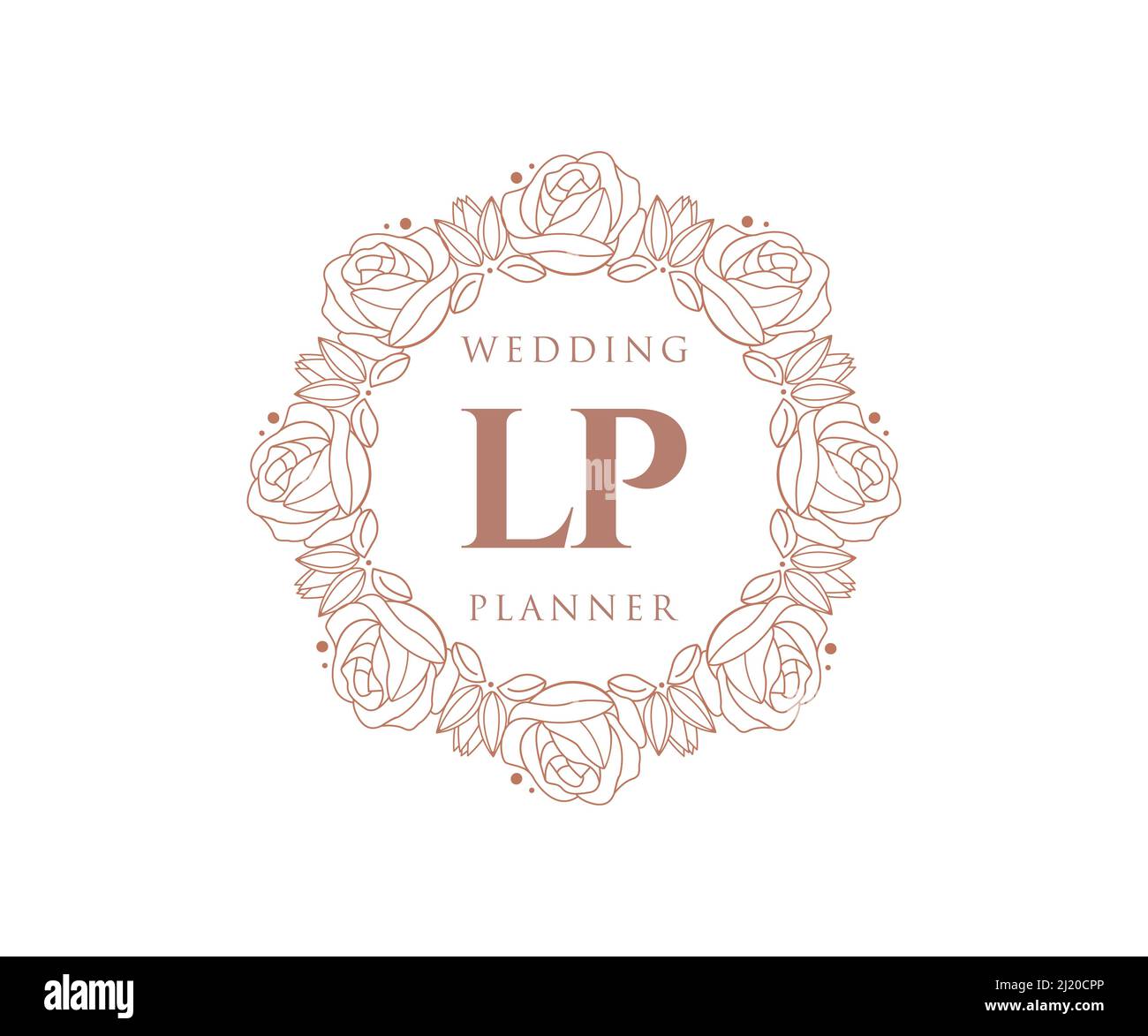 LP Initials letter Wedding monogram logos collection, hand drawn modern ...